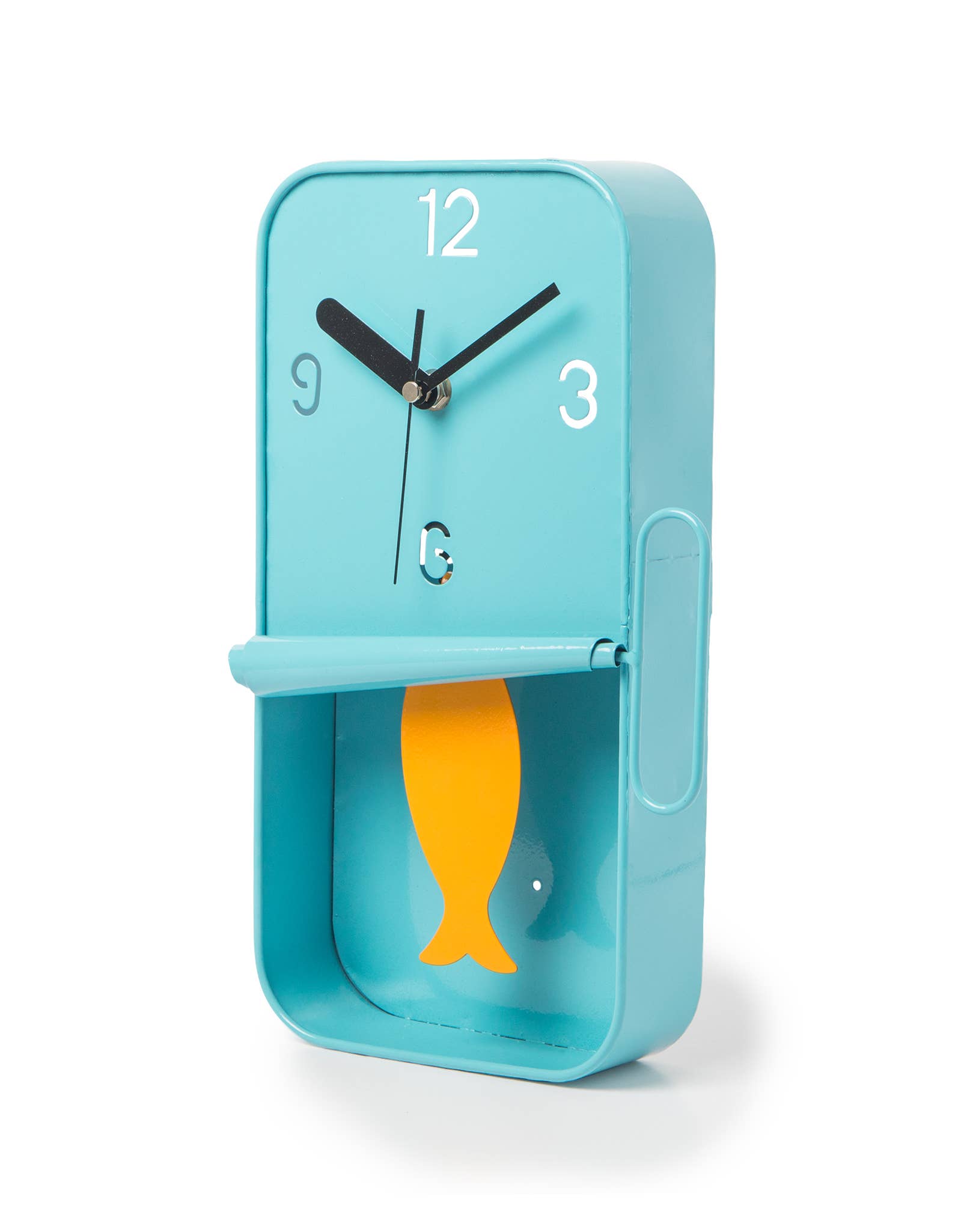 Blue Metal Sardine Tin Pendulum Wall Clock | Wall Art – Kaleidopamine ...